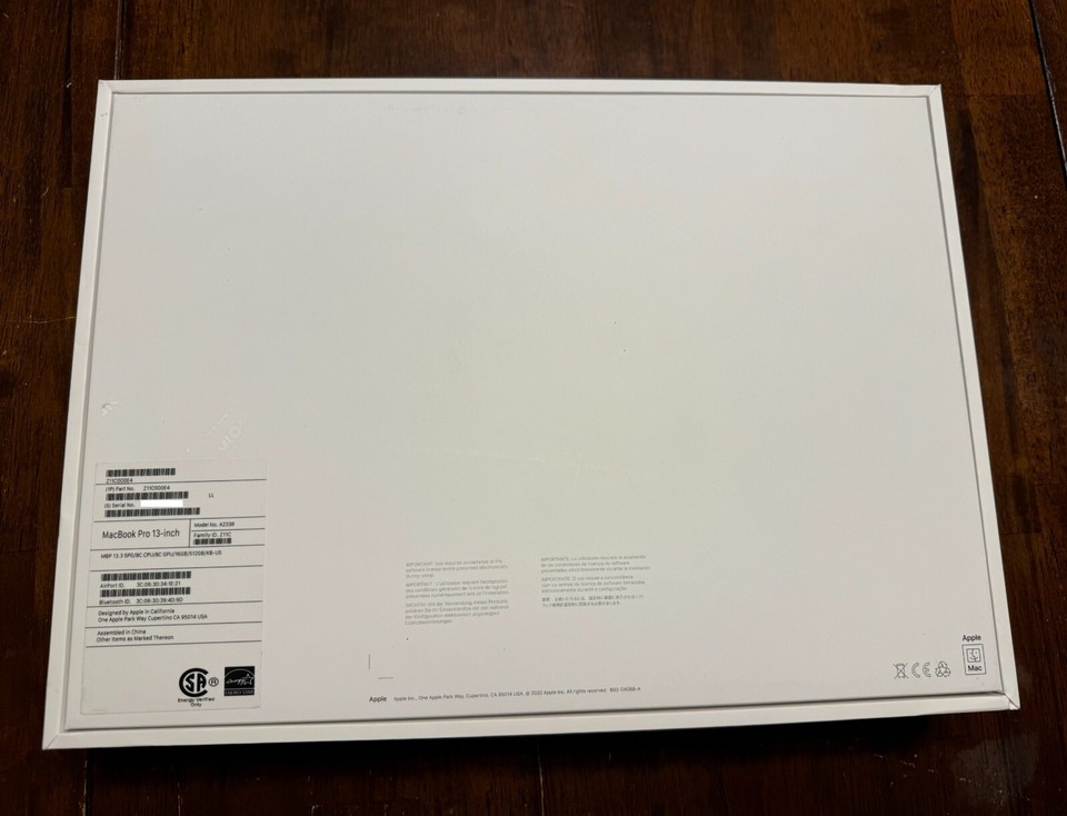 Apple MacBook Pro 13 inch A2338 Space Gray EMPTY BOX ONLY | eBay