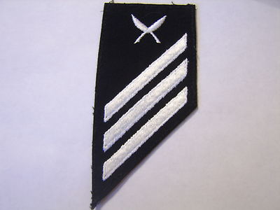 USN STRIKER RATE INSIGNIA - YEOMAN BLACK ON WHITE YN E-3 RATING | eBay