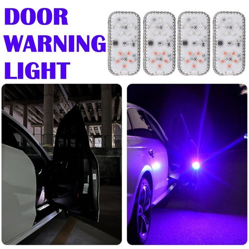 Car LED Door Warning Light Wiring Free Refit Anti-collision Anti-rear ...