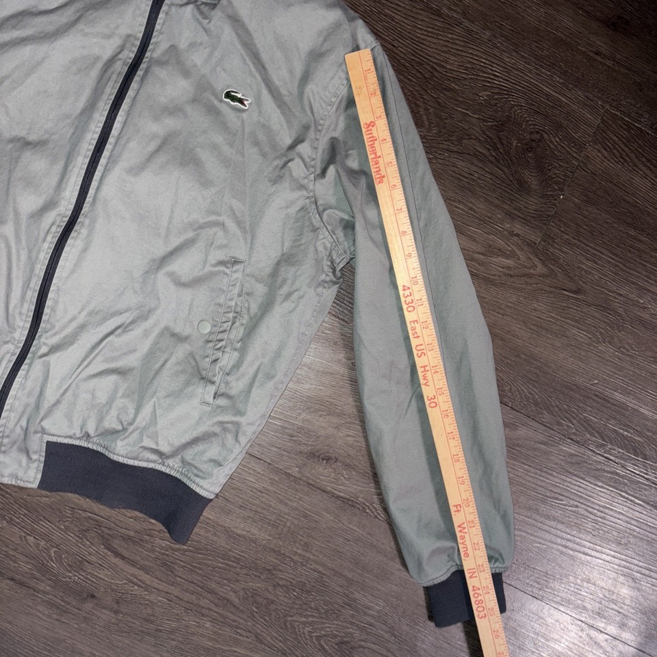 Lacoste Live Bomber Jacket Size 56 Large Gray Zip Men’s | eBay