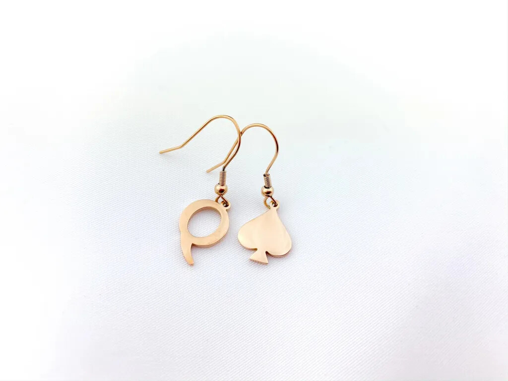 Queen Of Spades Jewelry Earrings BBC Only Hotwife QOS Q Spade Dangle | eBay