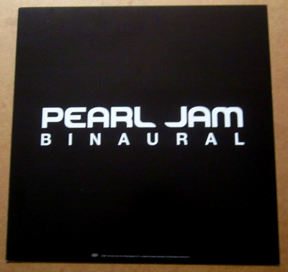 Pearl Jam 2000 Binaural Original Double-Sided Promo Poster / Flat | eBay
