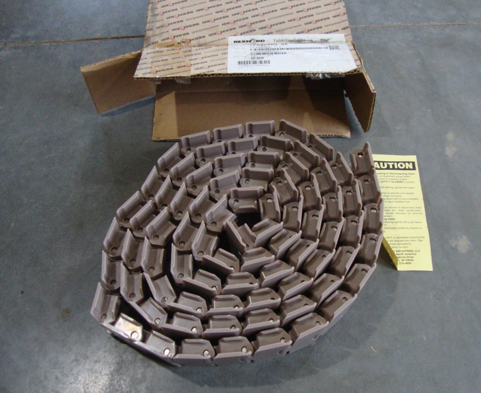 NEW Rexnord LF880TAB-3.25IN LF880TK3-1/4 TableTop Chain 3 .25 Inch 10 ...