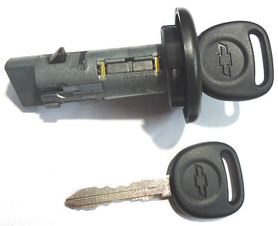 NEW Chevy GM OEM Ignition Key Switch Lock Cylinder - W/ 2 OEM Bowtie ...