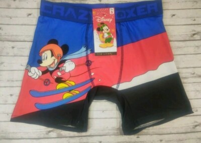 MENS CRAZY BOXER DISNEY MICKEY MOUSE BOXER BRIEF SIZE S (28/30) | eBay