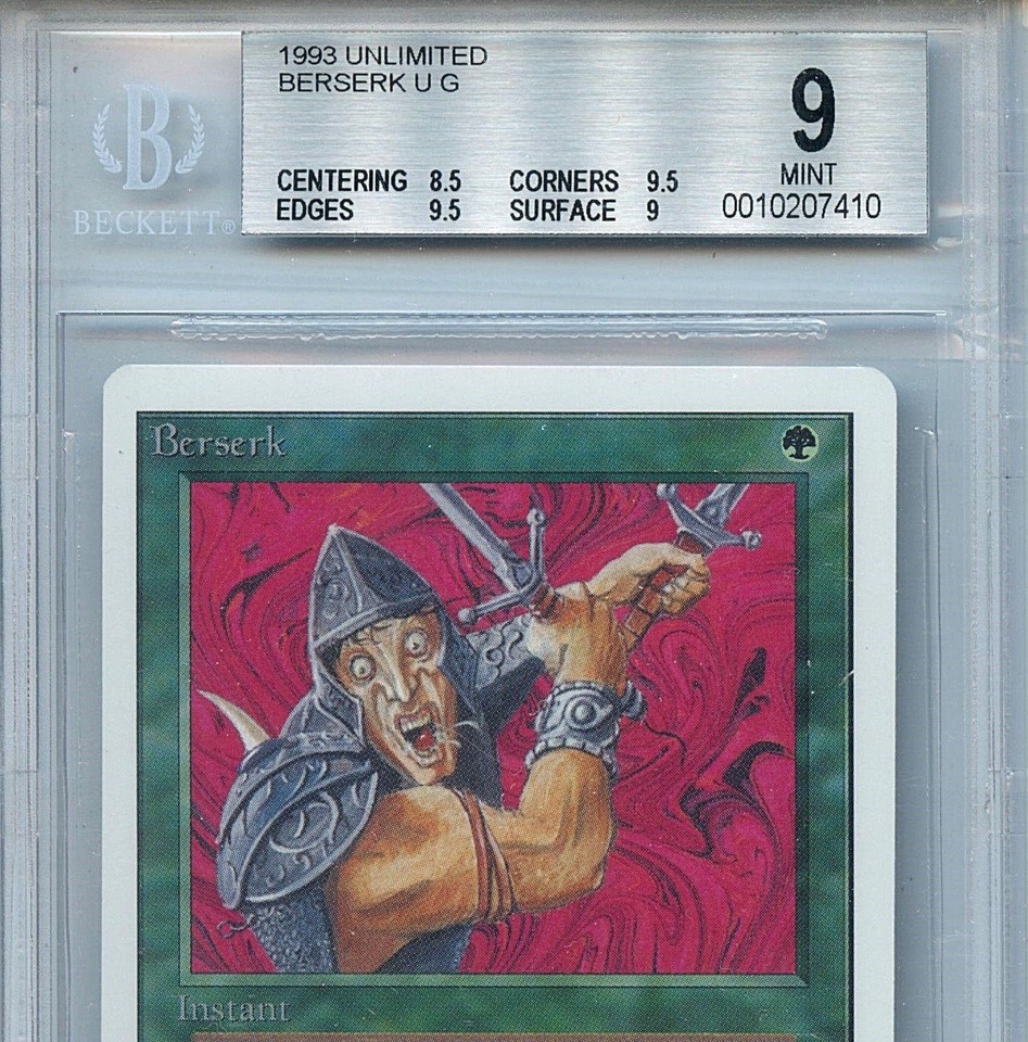 MTG Unlimited Berserk BGS 9.0 (9) Mint Card WOTC Amricons 7410 | eBay