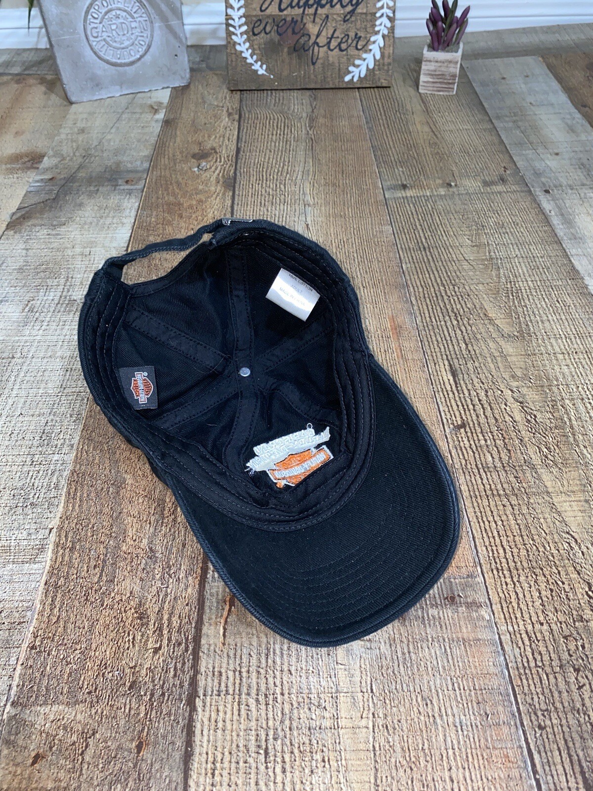 Harley Davidson Motorcycles Strap Back Hat Black San… - Gem