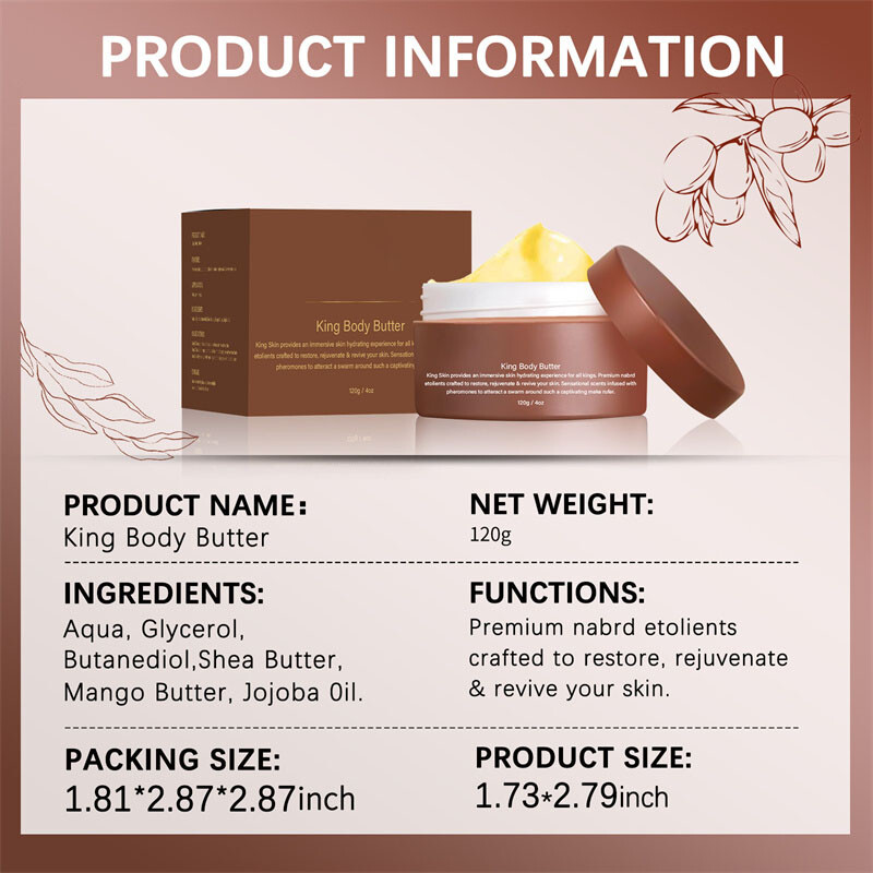 3X Crowned Skin Body Butter for Men, Crowned Organic Cologne Body ...