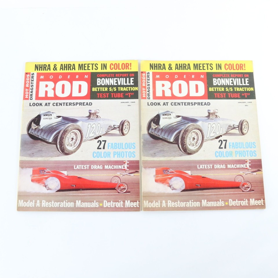 Lot Of 4 Modern Rod Dragsters Hot Rods Jan & May 1965 Vintage Car ...