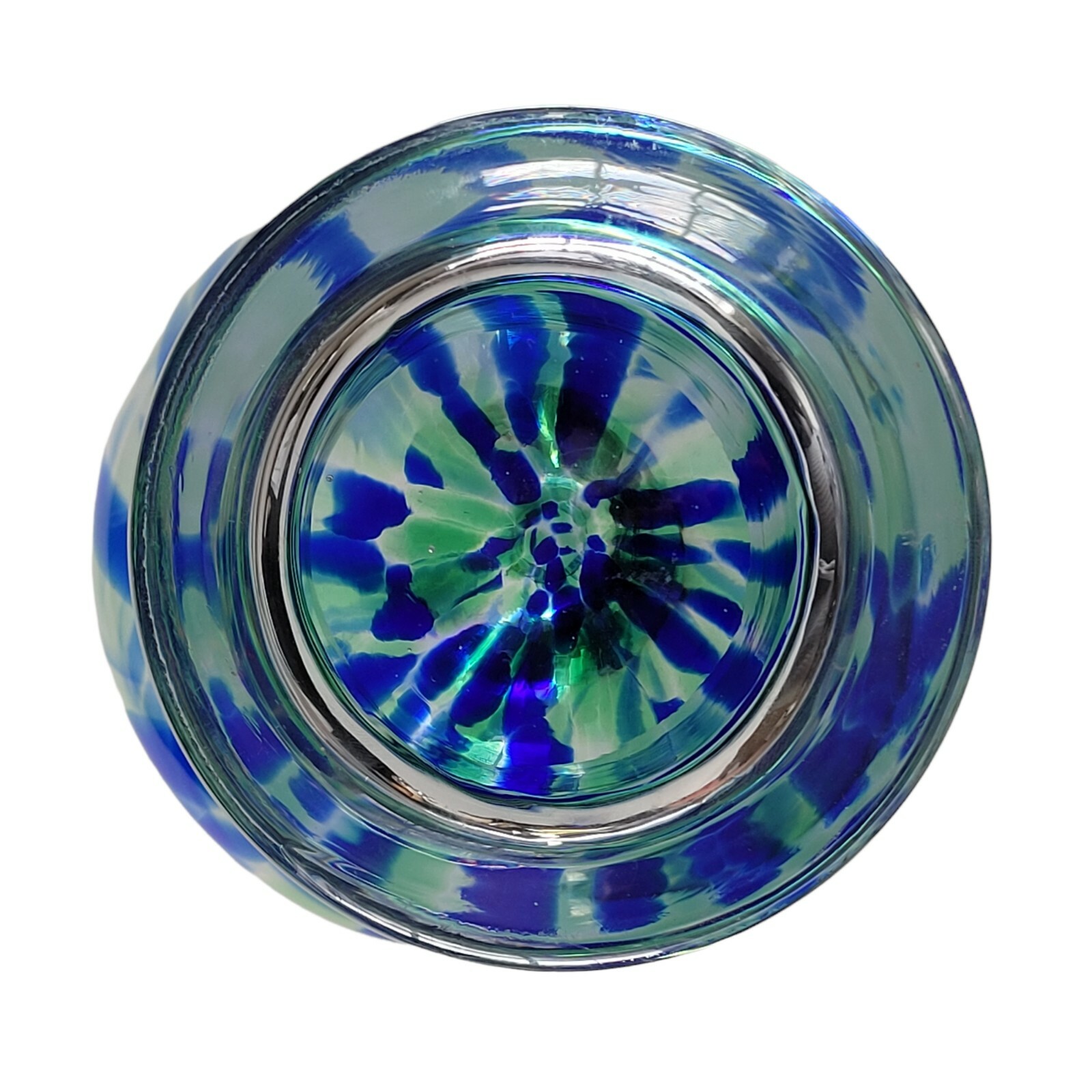 Art Glass Sea Of Sweden Bjorn Ramel Blue Green Swirl Heavy Footed ...