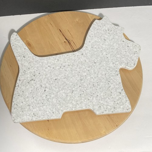 Scottie Dog Corian Cutting Board Charcuterie Board Speckled Grey White ...