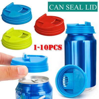 10x Beverage Can Lid Cap Soda Soft Drink Snaps Tops Cover Lock Sealer ...