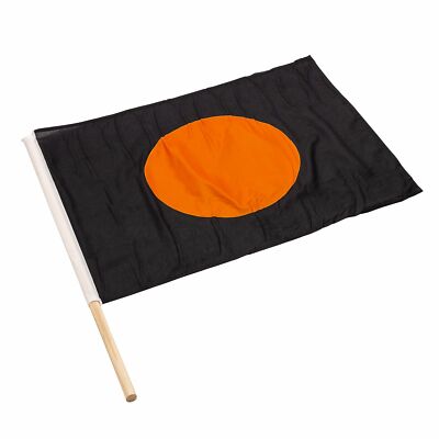 Demon Tweeks Black / Orange Flag Mechanical Failure Race Flag With Pole ...