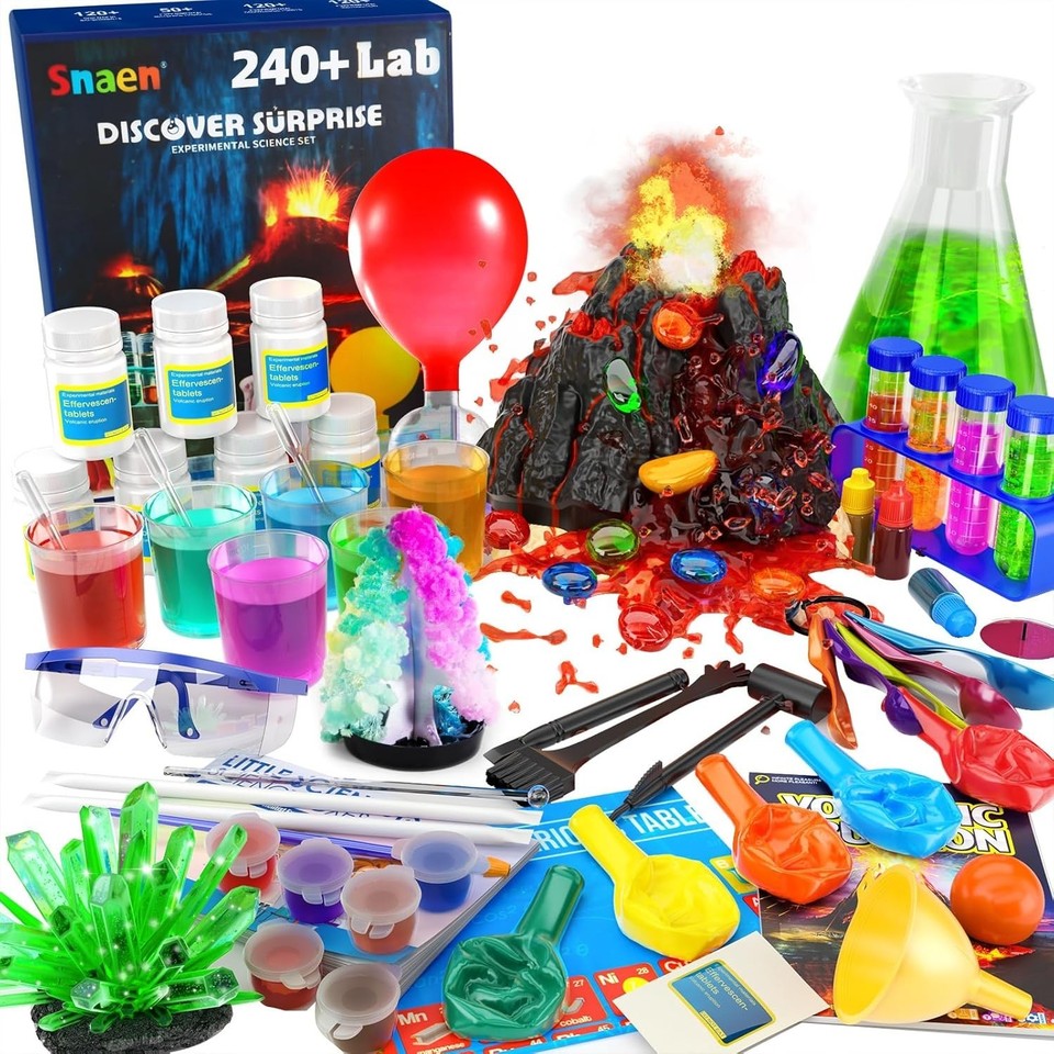 Massive 240+ Experiment STEM Kit: Erupting Volcano & Fun Science for ...
