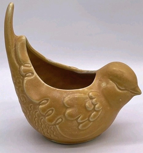 Vintage Hull USA Bird Flower Planter F473 Yellow & Gold | eBay