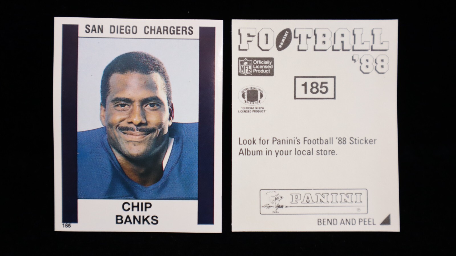 1988 Chip Banks San Diego Chargers Panini Sticker #185 | eBay