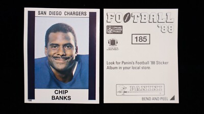 1988 Chip Banks San Diego Chargers Panini Sticker #185 | eBay