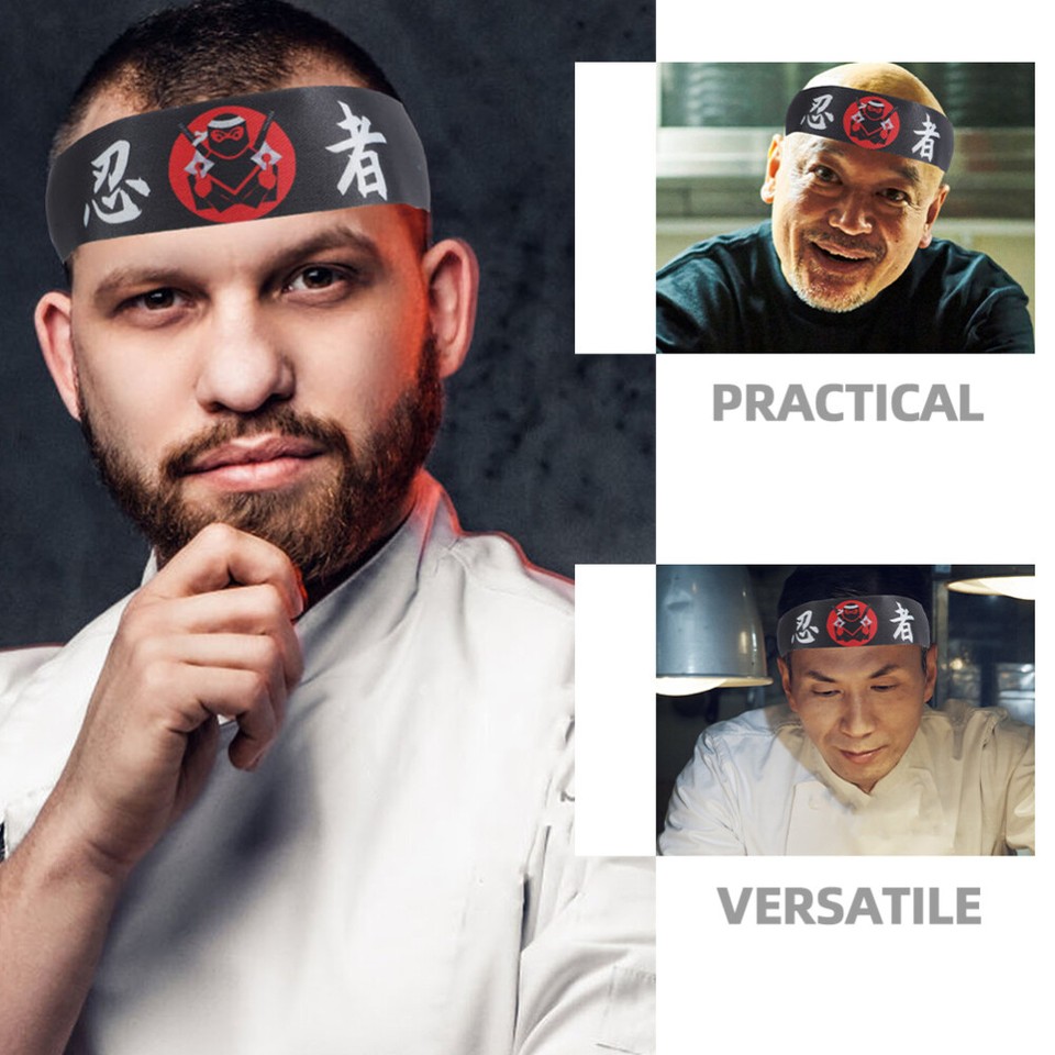 2Pcs Chef Headband Breathable Headband Decorative Karate Headband ...