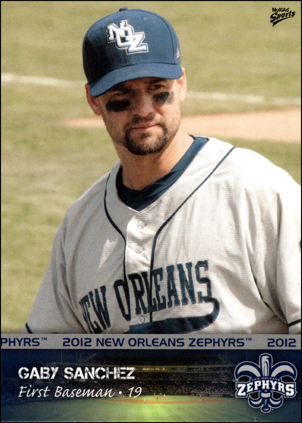 2012 MultiAd New Orleans Zephyrs #28 Gaby Sanchez Rookie New Orleans ...