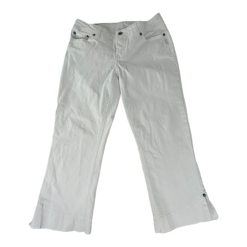 Silver Jeans Brazil White Denim Capris Cropped Women’s 5 Pocket Summer ...