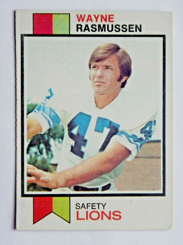 Wayne Rasmussen #306 Topps 1973 Football Card (Detroit Lions) VG | eBay