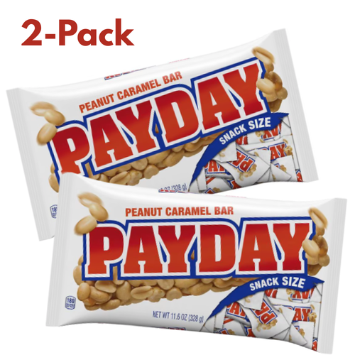 PayDay Peanut Caramel Snack Size Candy Bars [ 2-PACK ] - 11.6oz Each ...