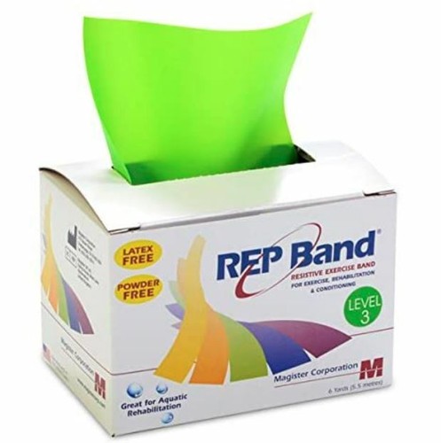 Rep Band, Magister Resistive Exercise Band GREEN LEVEL 3 (6yd, 5.5m ...