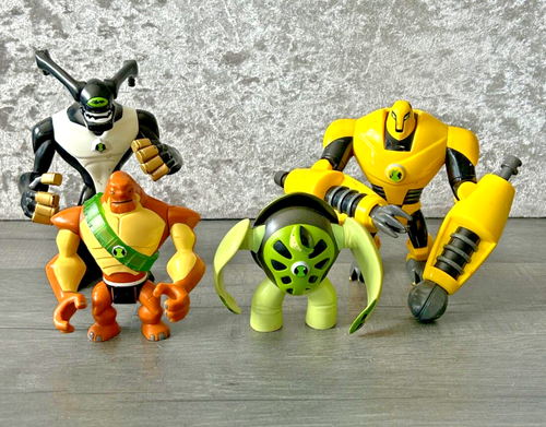 4 x Ben 10 Figures Toys Humungousaur Terraspin Feedback Armodrillo ...