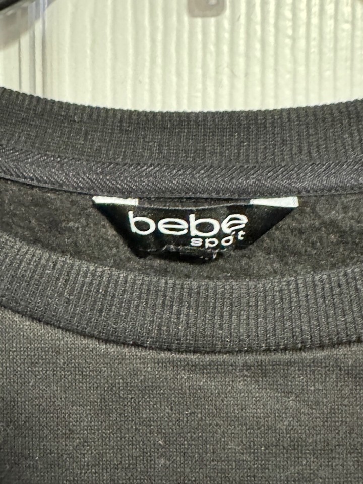 Womens Bebe Sweatshirt Black w/ golden Logo ~ 3 sizes | eBay