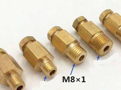 Auto Lube Grease M8 Lubrication Brass oil Pipe Fitting 6mm Tube ...