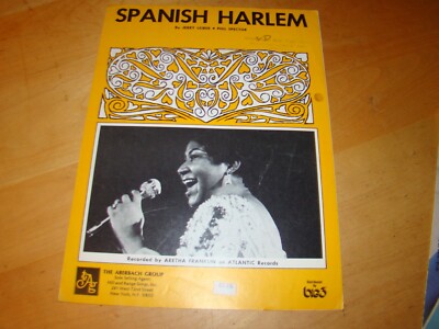 SHEET MUSIC SPANISH HARLEM LEIBER/SPECTOR 1961 ARETHA FRANKLIN | eBay