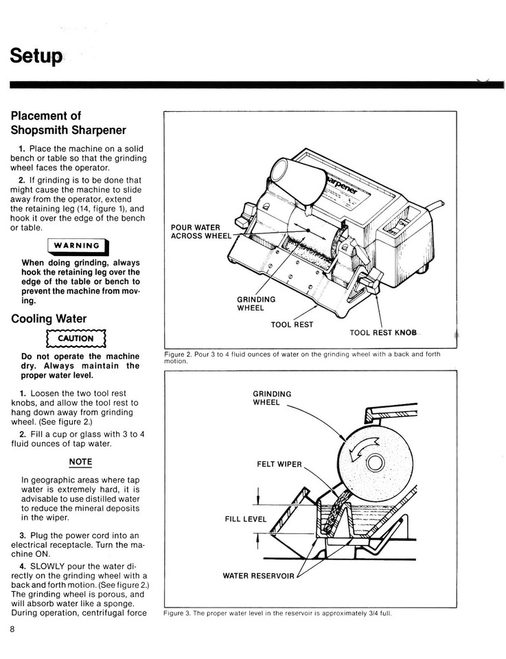 Shopsmith Knife- Blade Sharpener Model 600000 Operator & Parts List ...
