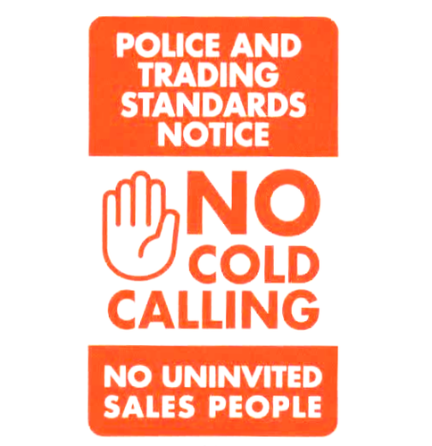 No Cold Calling Callers Sticker Vinyl Decal Front Door Warning | eBay UK