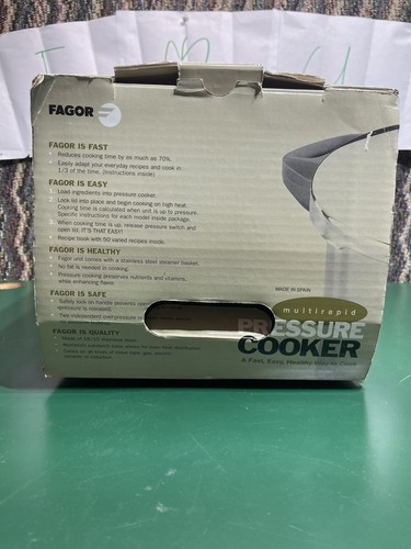 Fagor Multi-Rapid Digital Pressure Cooker Stainless 6.5 Qt Pot Steamer ...