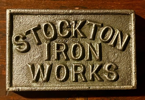 Vintage STOCKTON IRON WORKS Ingot Mining Equipment Company California ...