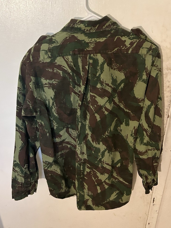 French Portuguese HBT M47 Lizard Camouflage Vintage Military Combat Top ...
