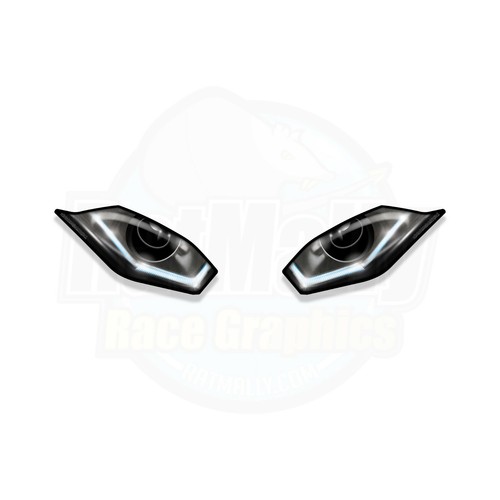 WSBK STYLE HEADLIGHT STICKERS - BMW S1000RR 2019> RACE TRACK GRAPHICS ...