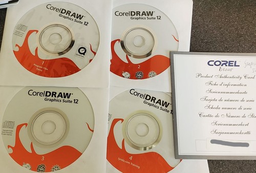 CorelDRAW Graphics Suite 12 (4 CD's) FULL EDITION w/Serial Number ...