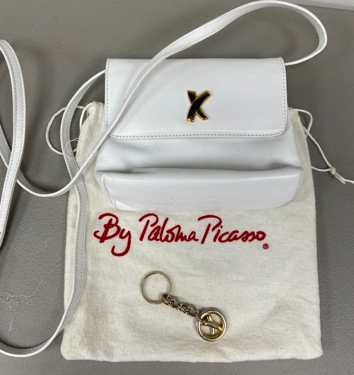 PALOMA PICASSO SMALL WHITE LEATHER POCKETBOOK SHOULDE… - Gem