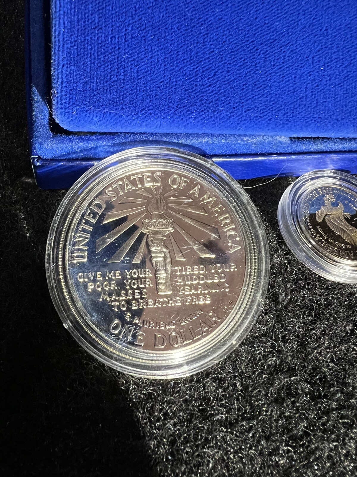 1986 US Mint Liberty Commemorative 3-Coin Silver and Gold Proof Set | eBay