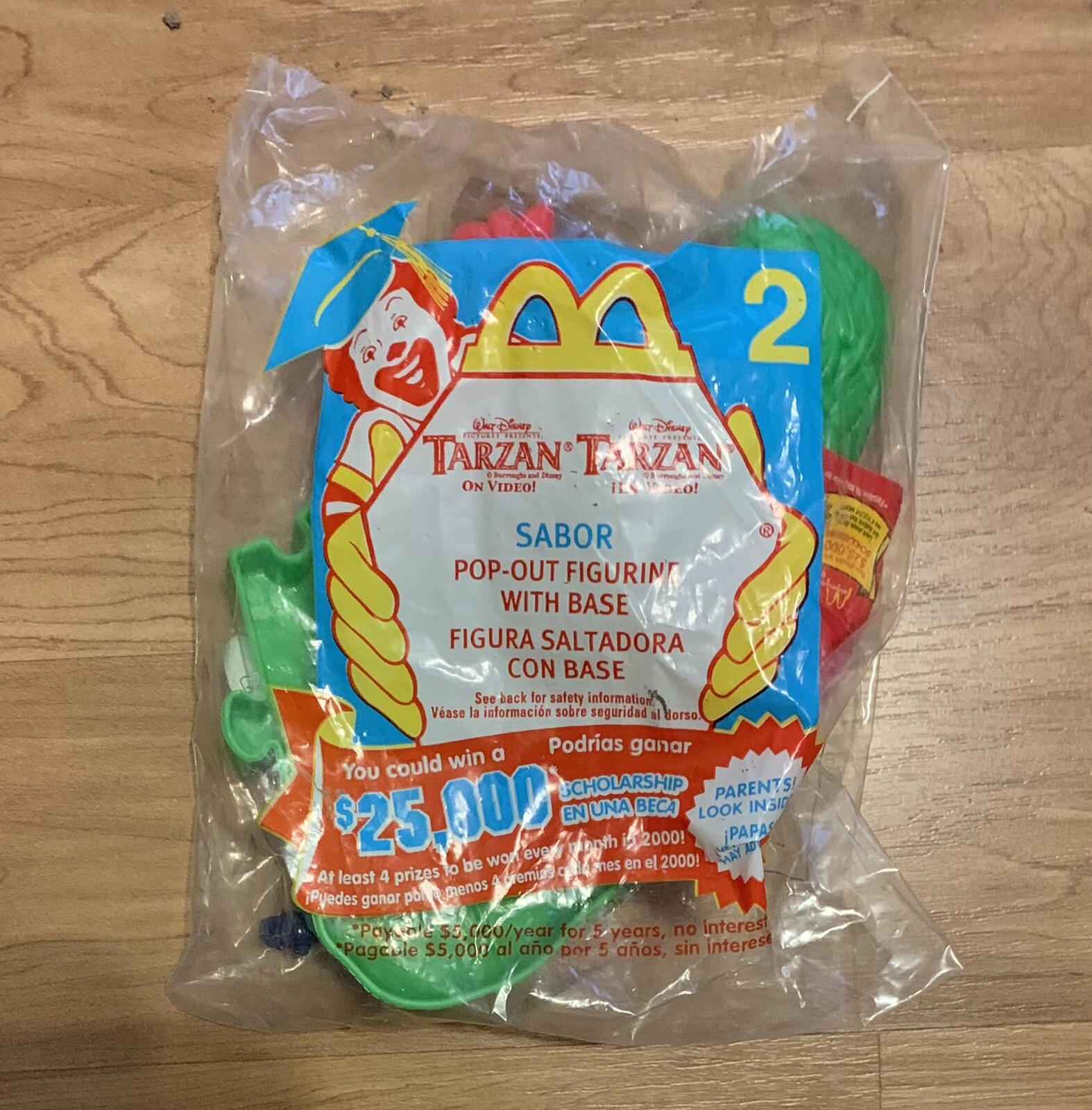 Mcdonald's Happy Meal Toy Tarzan #2 Sabor Pop-Out Figure NOS Sealed | eBay