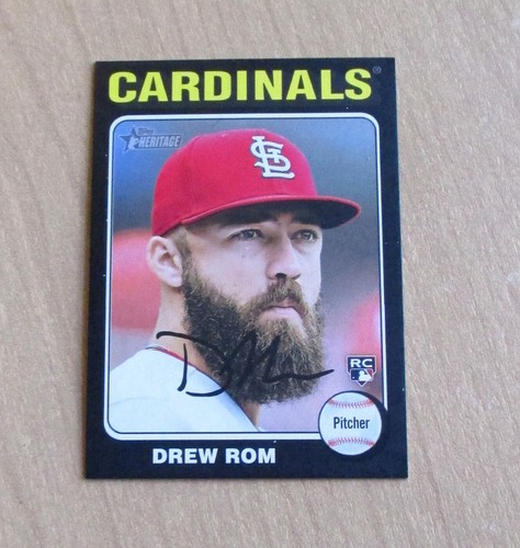 2024 Topps Heritage Mini - Rookies Drew Rom #382 Black Border "White ...