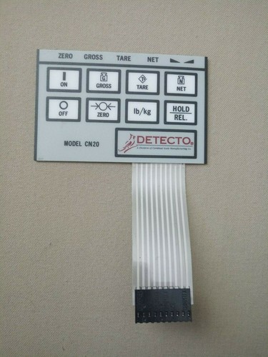 DETECTO INDICATOR 8 KEYS FRONT PANEL KEYPAD LAYOVER MEMBRANE SWITCH | eBay