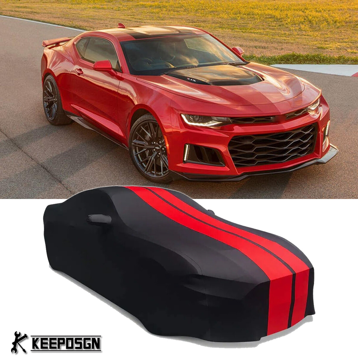 For Camaro SS RS ZL1 Z/28 Indoor Car Cover Satin Stretch Scratch Proof ...
