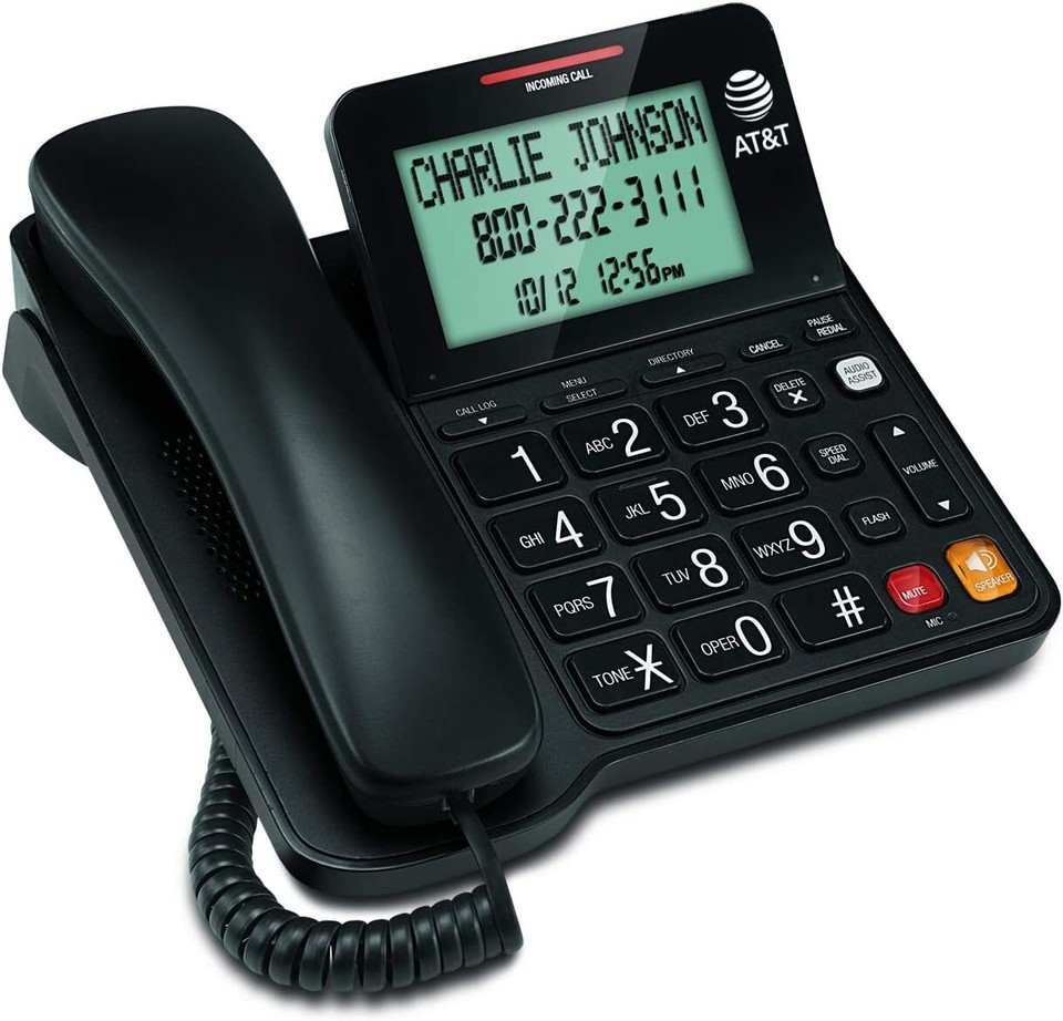 Corded Landline Speaker Phone With Large LCD Display Caller ID Home ...