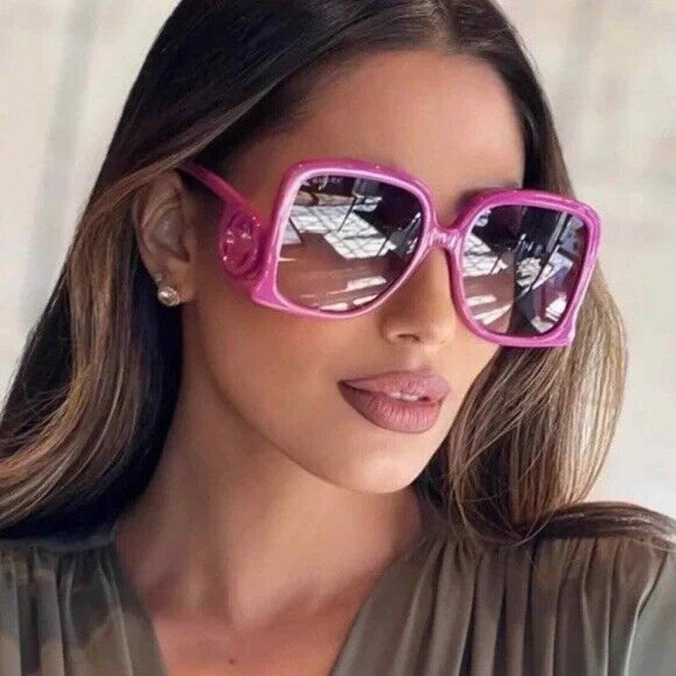 Gucci Ladies Sunglasses Fuchsia Pink Oversized GG 1326 S 004 58mm New ...