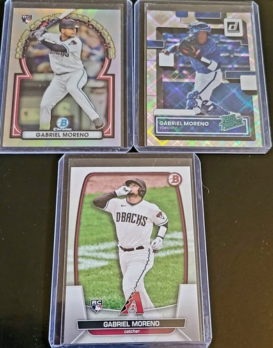 GABRIEL MORENO 3 Card RC Lot Bowman/Chrome/Rapture Rated Rookie ...