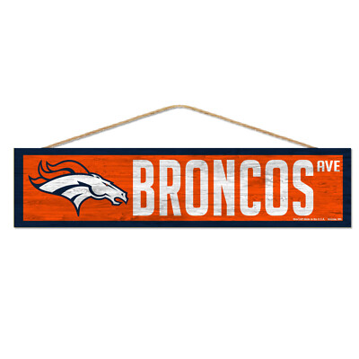 NFL Denver Broncos Avenue Ave Wood Sign Holzschild Holz Wandschmuck ...