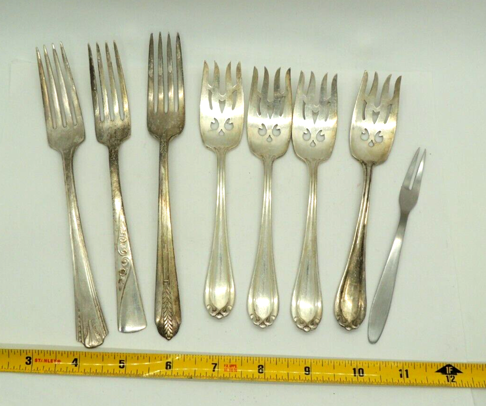 Vintage Silverplate Forks Lot Crafting Collecting Community Silver WM ...