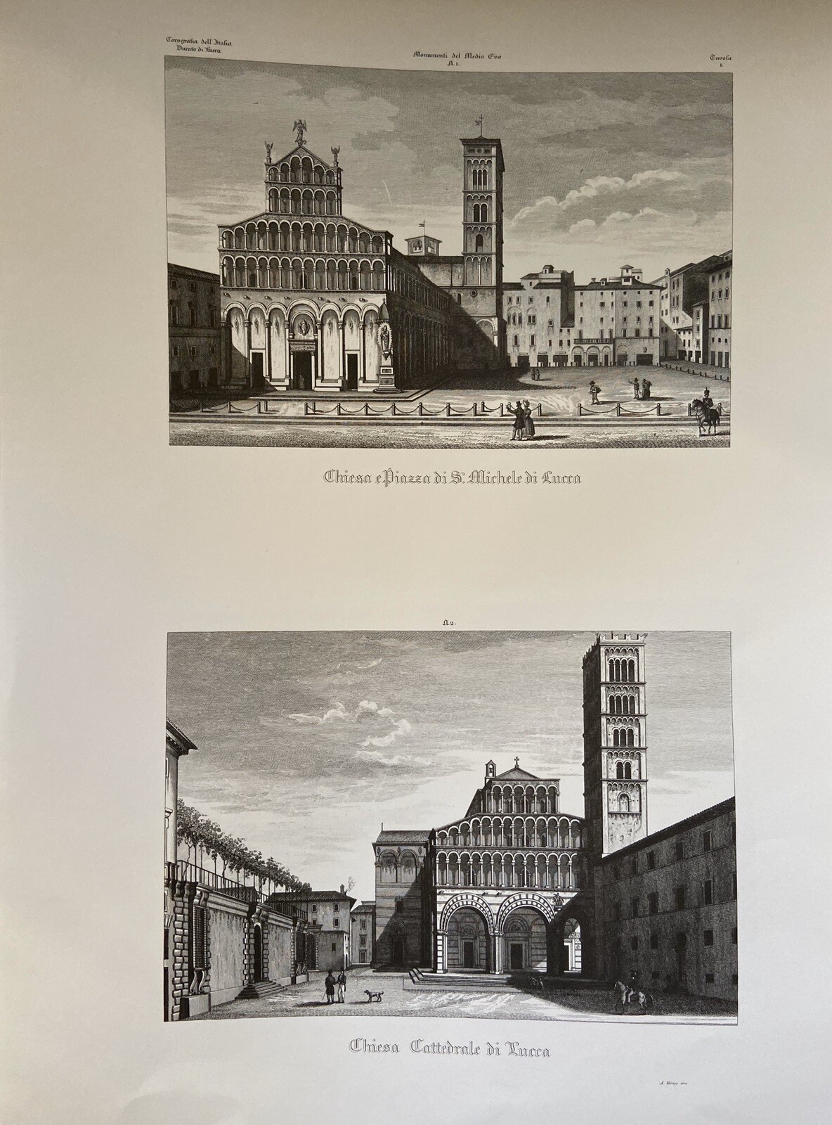 ITALY Monuments - 1832 Antique Print Engraving Official Reproduction ...
